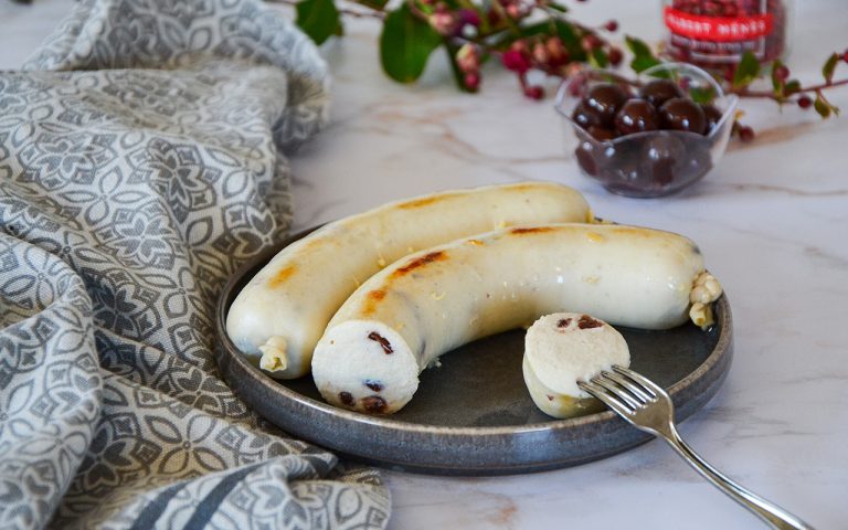 Cuillère de boudin blanc, compoté de pomme et pain d'épice Recette Bobosse